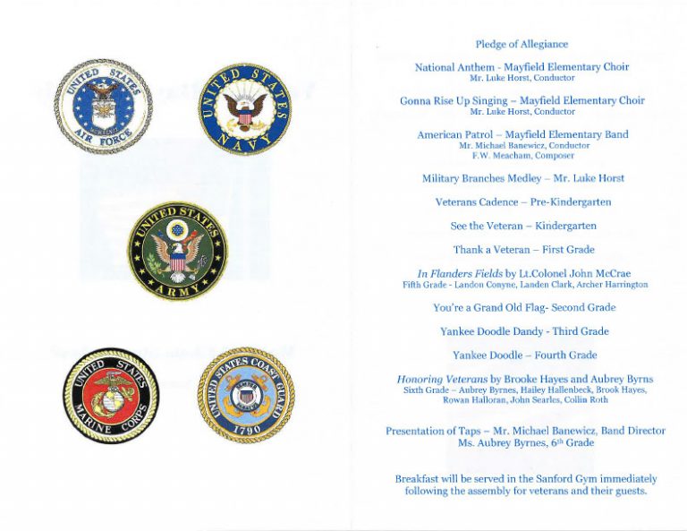 Mayfield Elementary welcomes vets for a celebration - Mayfield Central ...